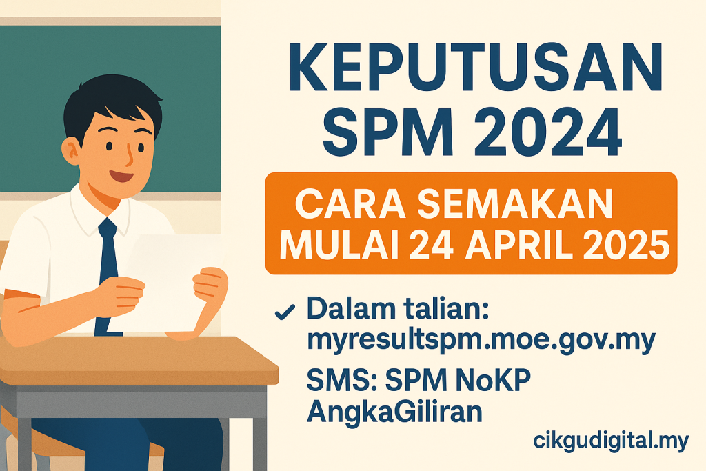 Keputusan SPM 2024 – Cara Semakan Mulai 24 April 2025 - CIKGU DIGITAL " Ïnfo Padat dan Tepat