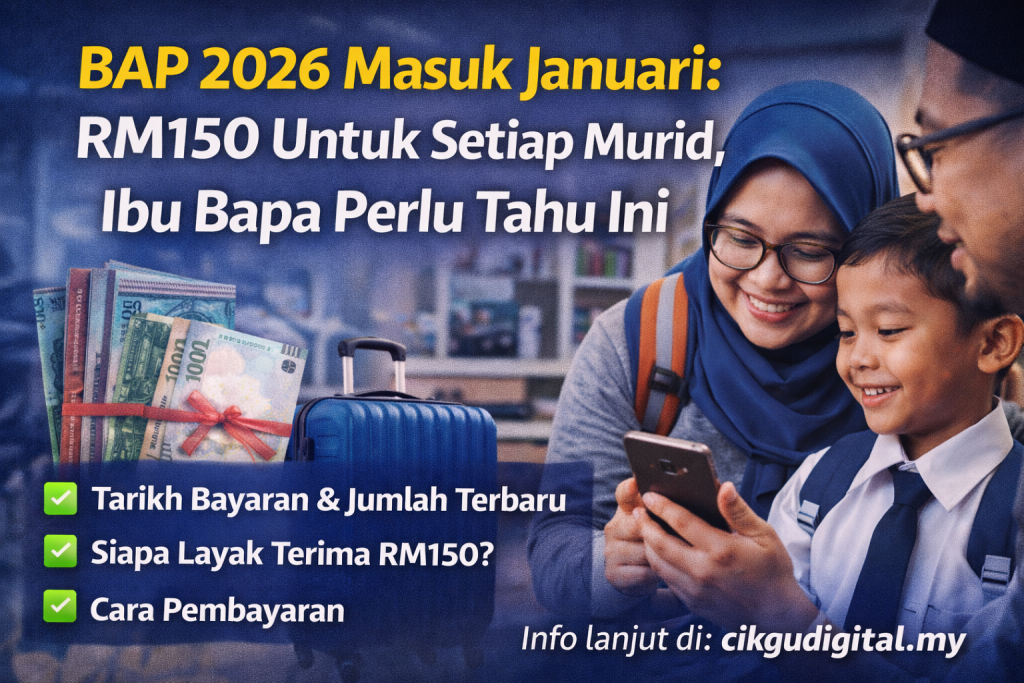 Bantuan Awal Persekolahan 2026 (BAP): Tarikh Bayaran, Jumlah RM150 ...